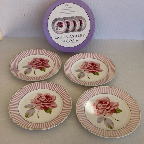 Laura Ashley | Dining | Laura Ashley Home Celia Set Of 4 Dessert Plates ...